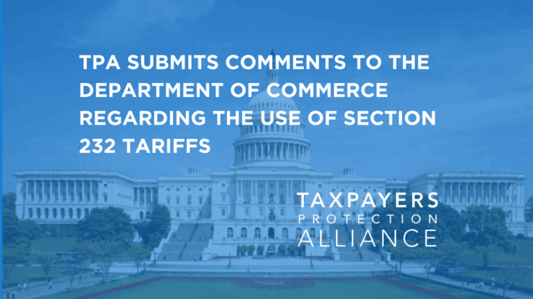 TPA Submits Comments to the Department of Commerce Regarding the Use of ...